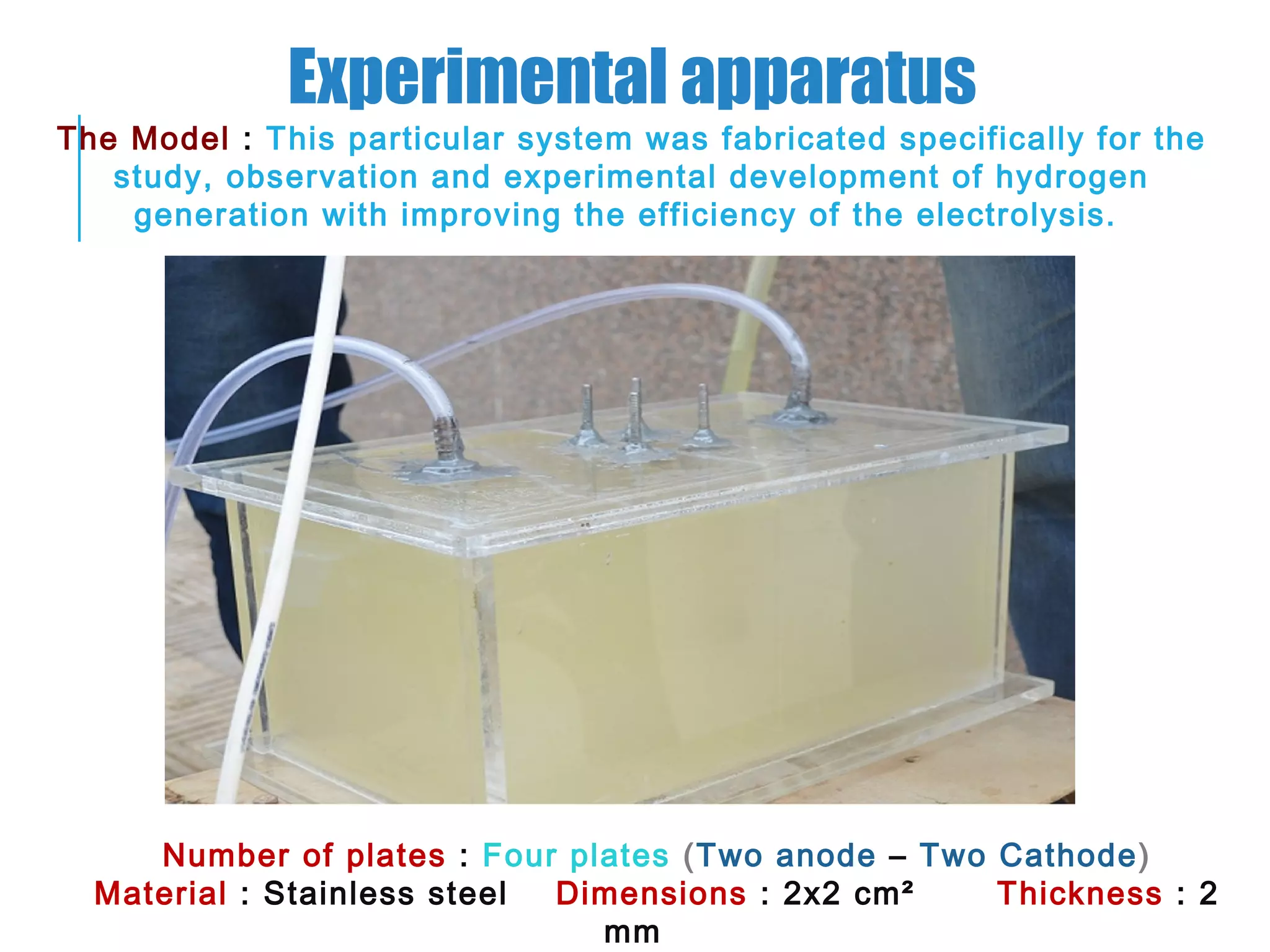 Hydrogen production using solar energy (PV cell) | PPT