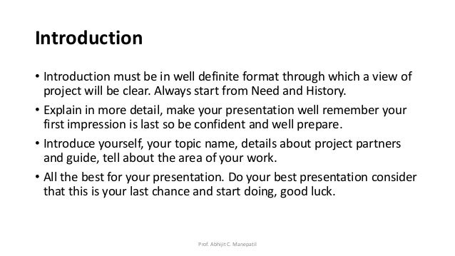 Seminar and Project presentation tips