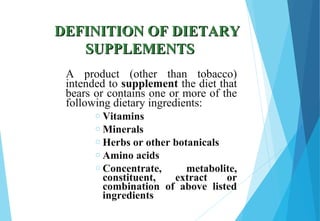 Protein Supplement as a Dietary Supplement | PPT