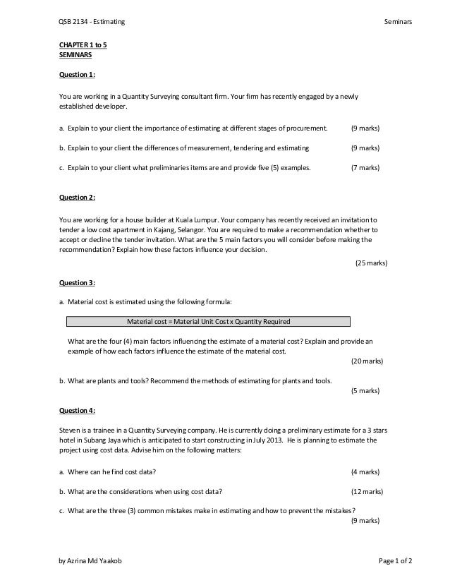 Seminar 1 - Theory Question