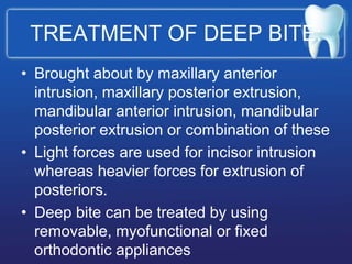 deep bite management | PPTX