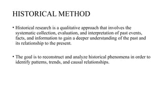 Qualitative research methods and its type | PPTX