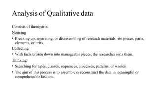 Qualitative research methods and its type | PPTX