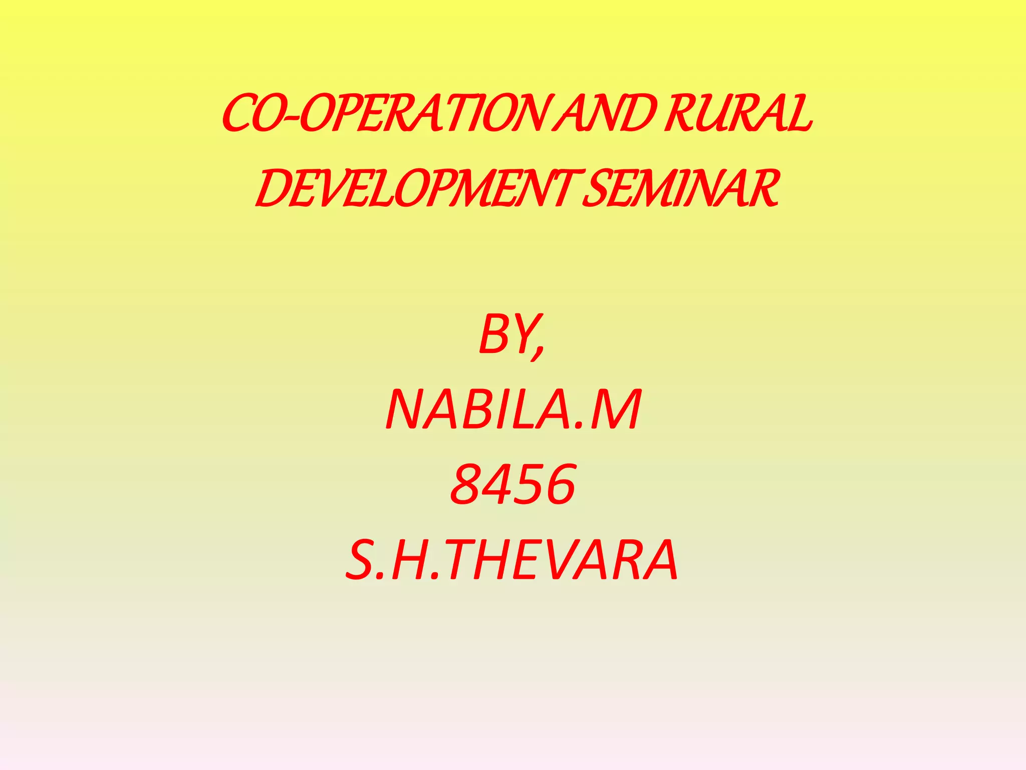 rural development programmes in india | PPTX