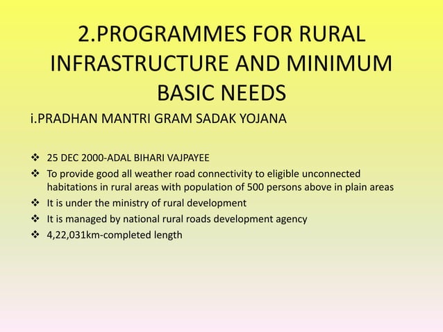 rural development programmes in india | PPTX | Debated Sensitive Social ...