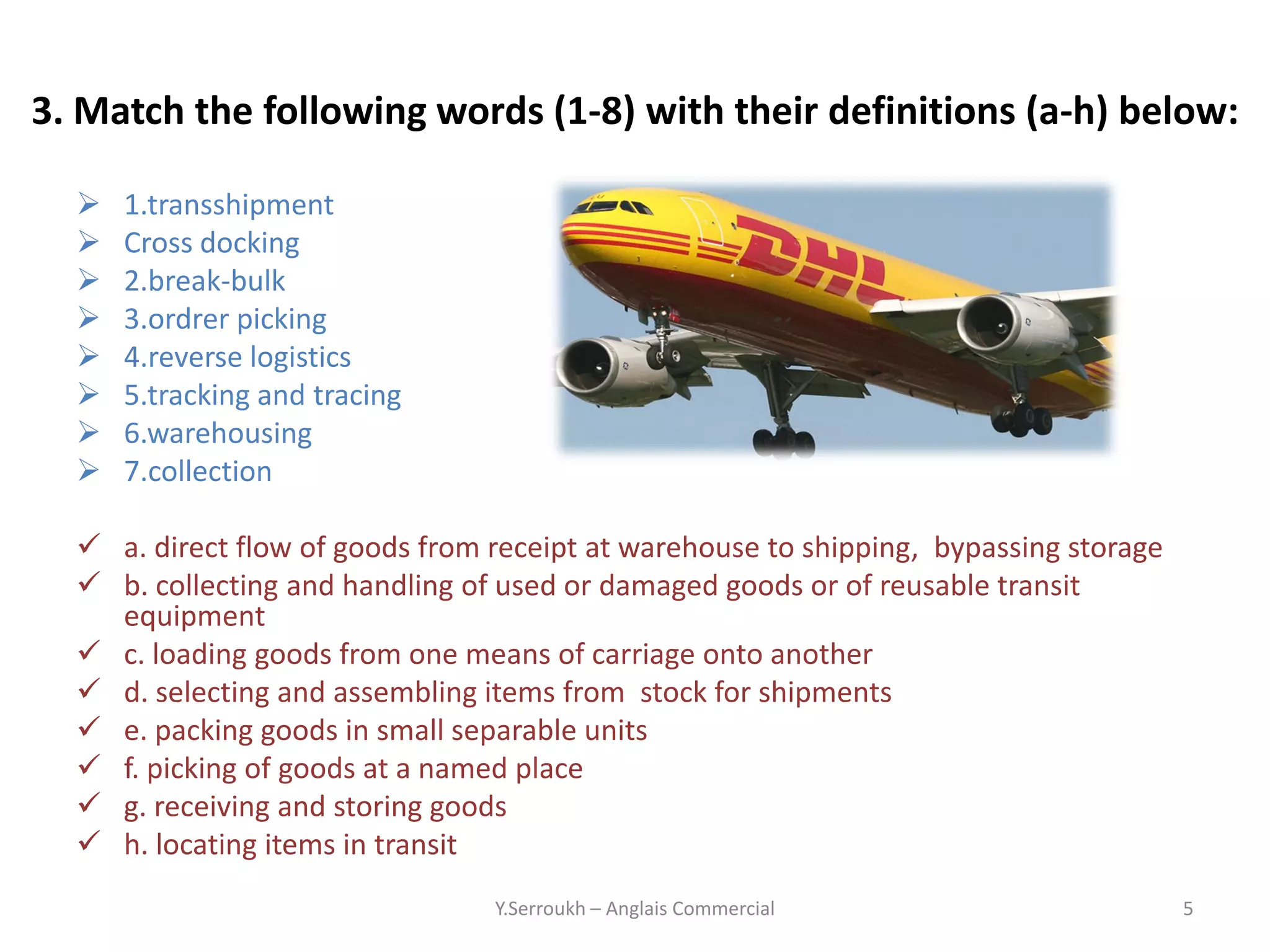 Logistics in English Terms | PDF
