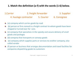 Logistics in English Terms | PDF