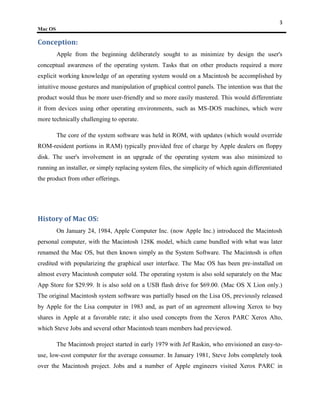 Mac OS Seminar report | DOCX
