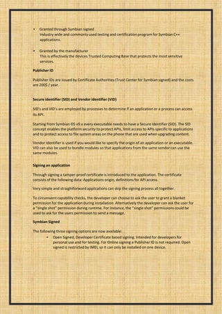 Seminar report on Symbian OS | PDF