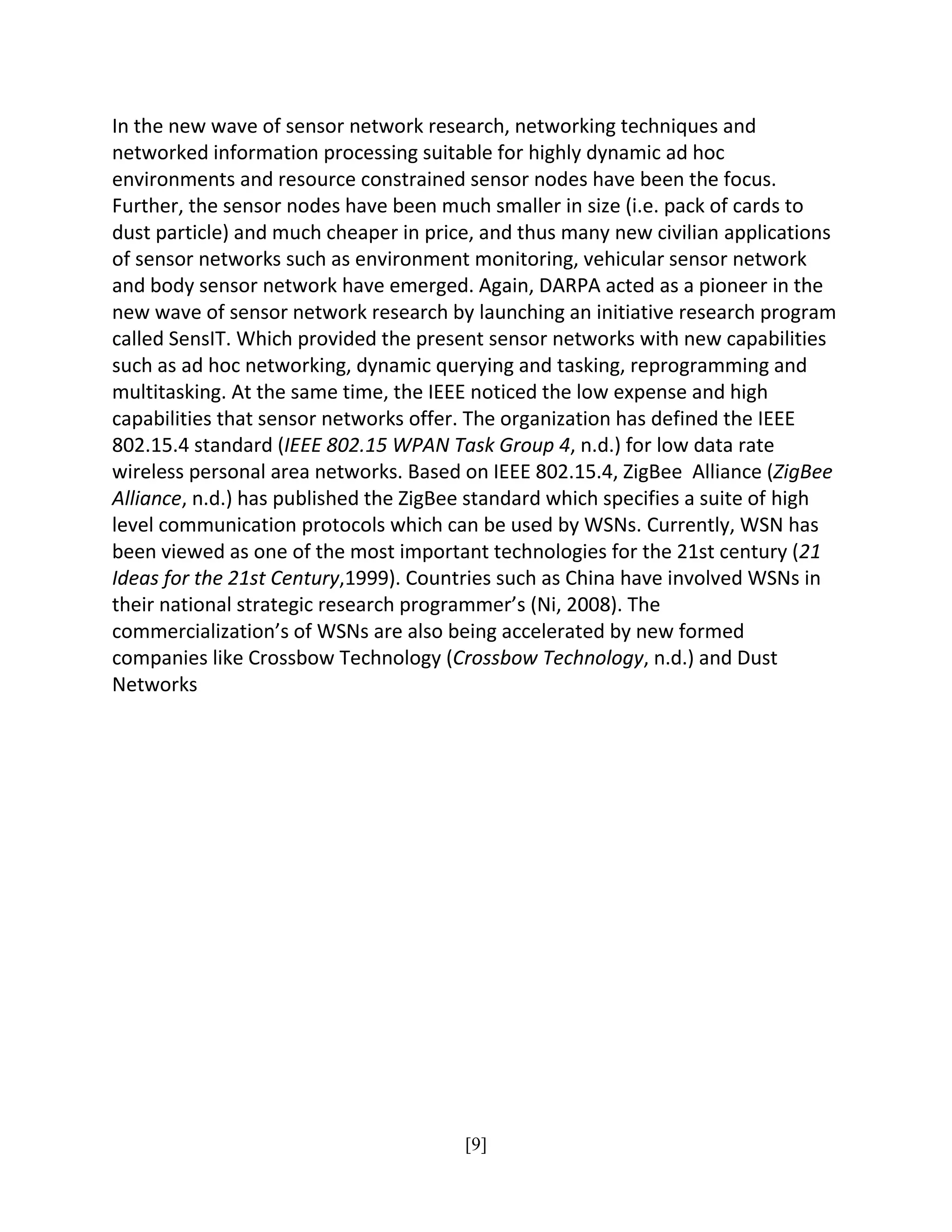 Seminar report on WSN technology | DOCX