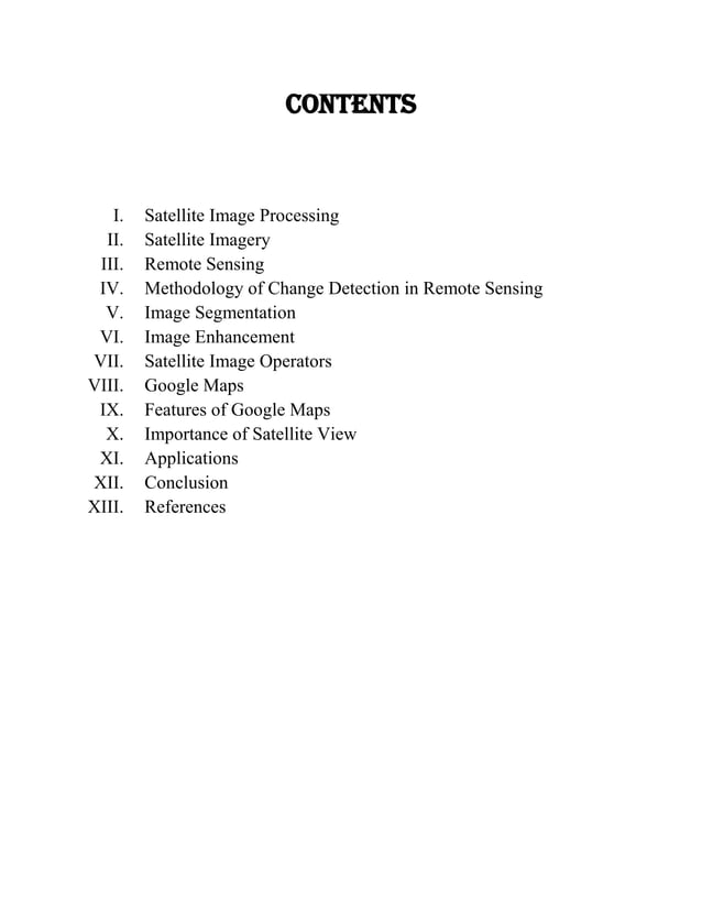 Satellite image Processing Seminar Report | DOCX | Photo Editing ...