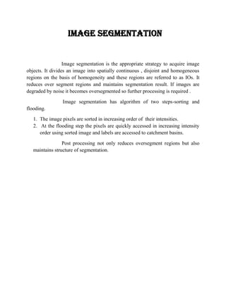 Satellite image Processing Seminar Report | DOCX