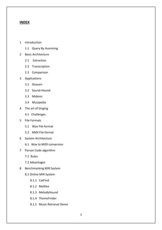 Query By Humming - Music Retrieval Technique | PDF