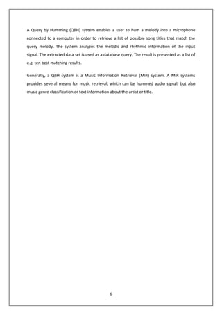 Query By Humming - Music Retrieval Technique | PDF
