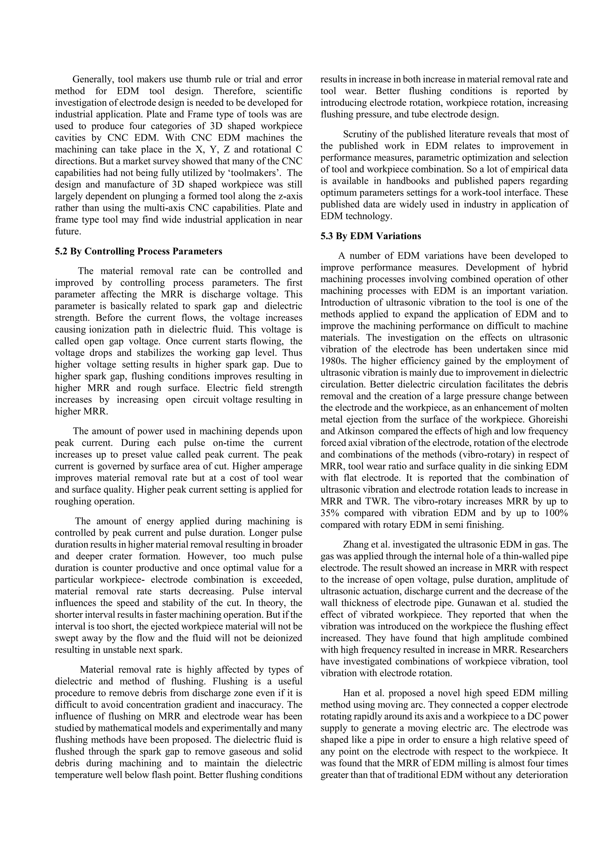 MRR Improvement in Electrical Discharge Machining | PDF
