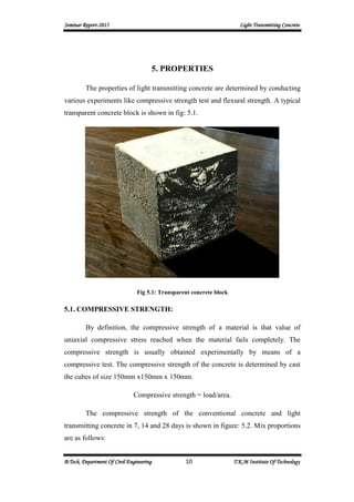 Light Transmitting Concrete or Transparent Concrete | PDF