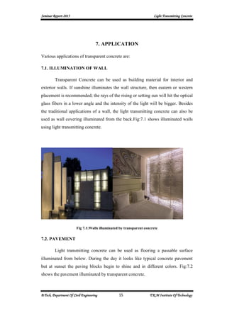 Light Transmitting Concrete or Transparent Concrete | PDF