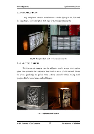 Light Transmitting Concrete or Transparent Concrete | PDF
