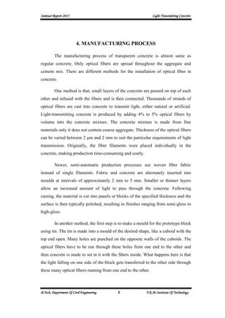 Light Transmitting Concrete or Transparent Concrete | PDF