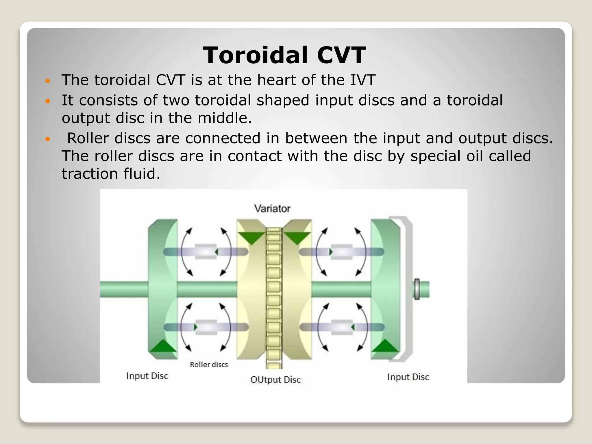 Study of Infinitely Variable Transmission | PPTX