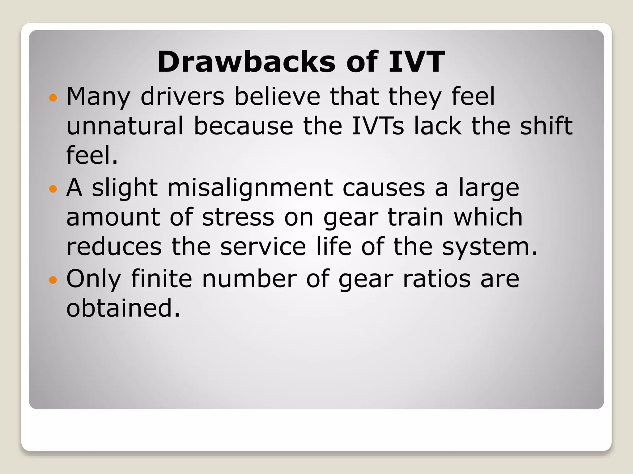 Study of Infinitely Variable Transmission | PPTX
