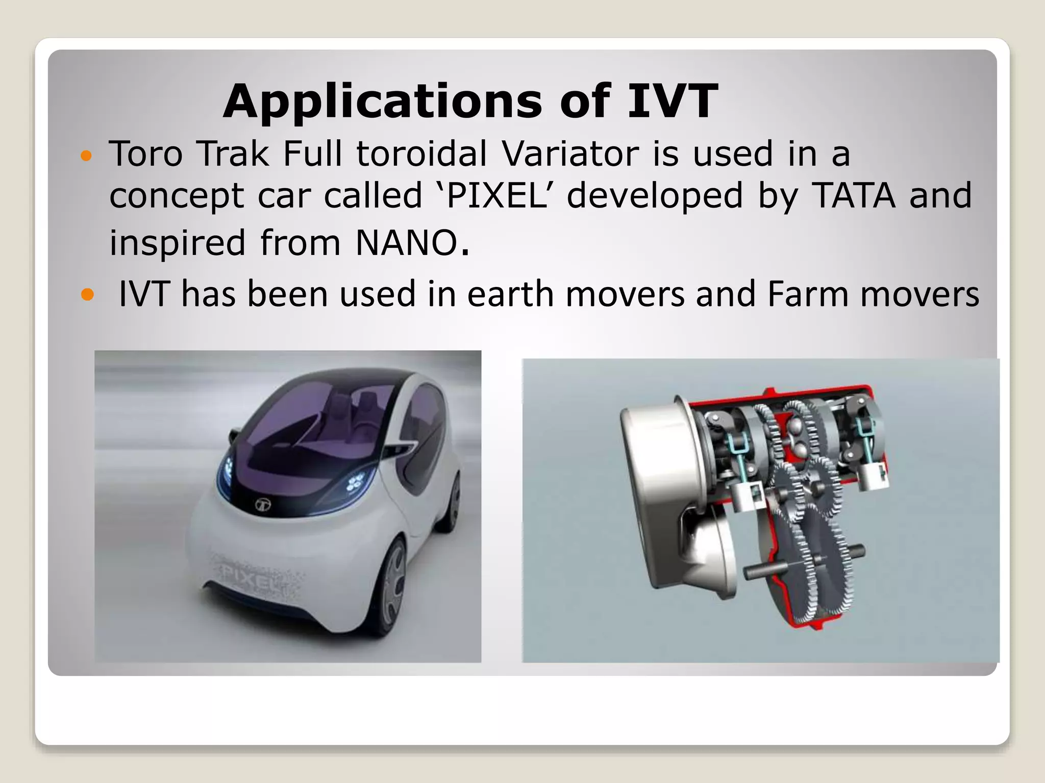 Study of Infinitely Variable Transmission | PPTX