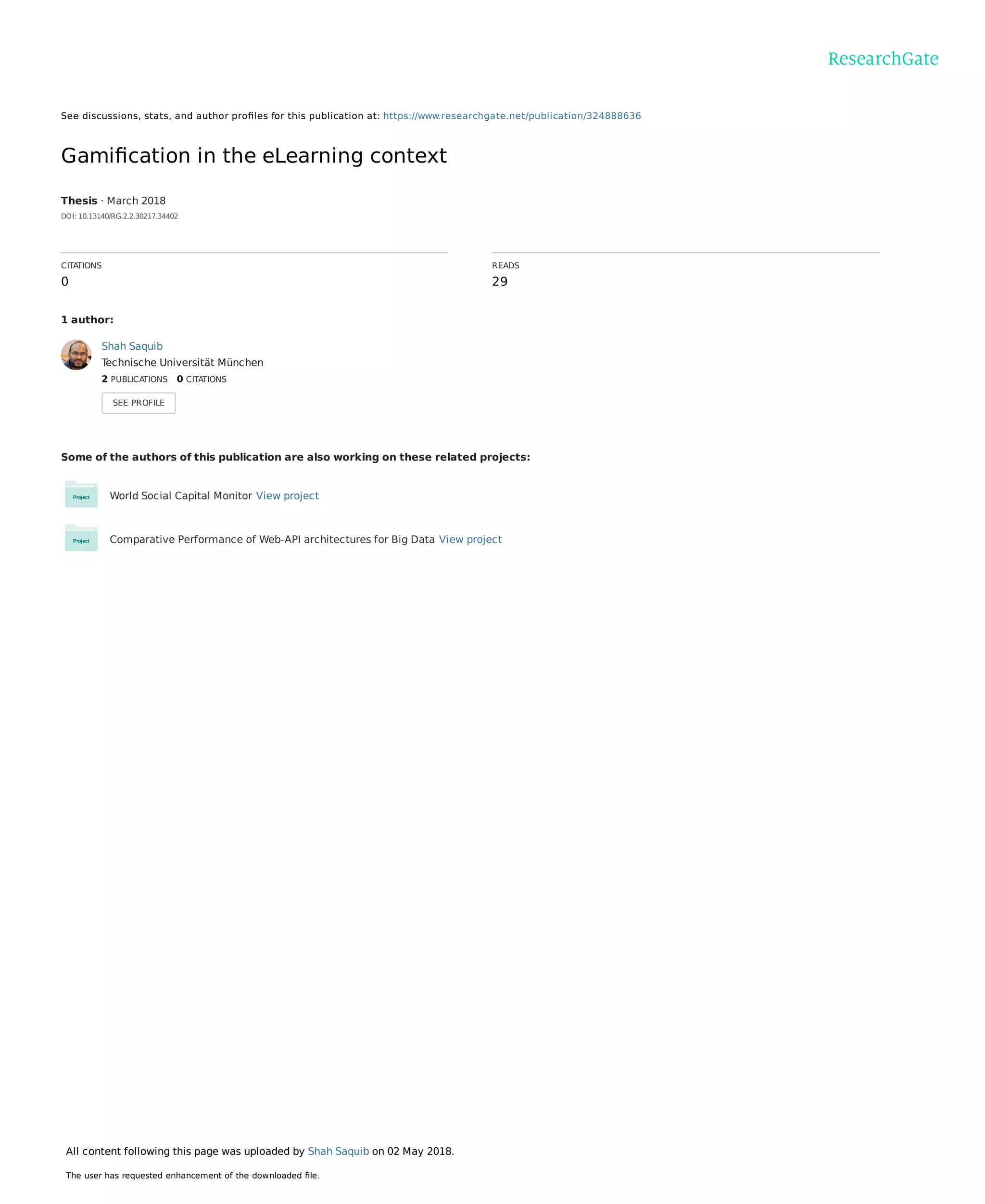 Gamification in the eLearning context | PDF