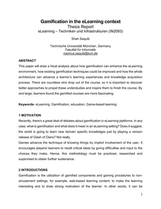 Gamification in the eLearning context | PDF