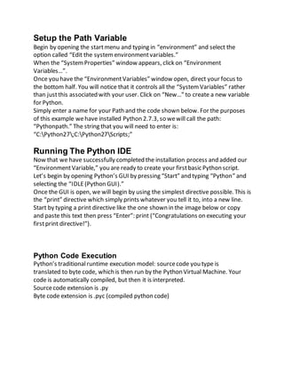 Seminar report on python 3 course | DOCX