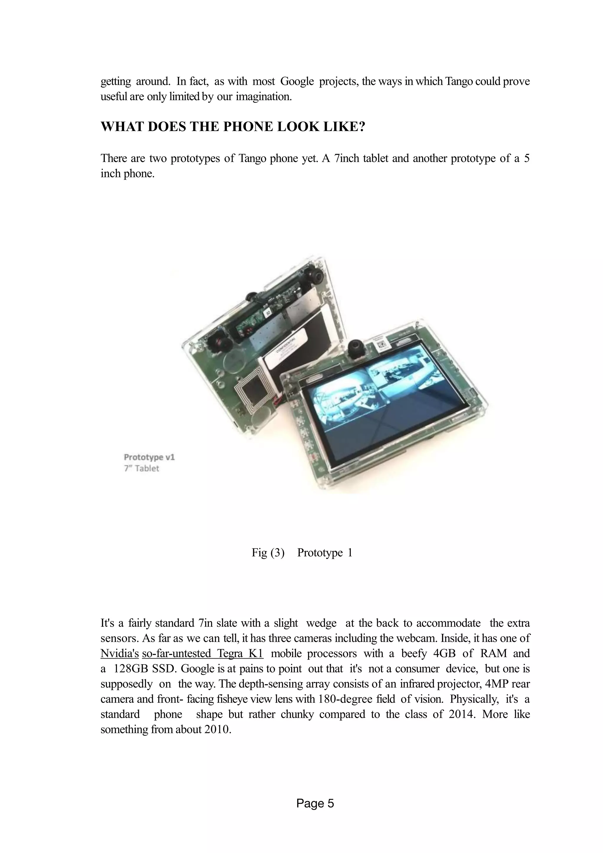 google tango technology Seminar report | PDF