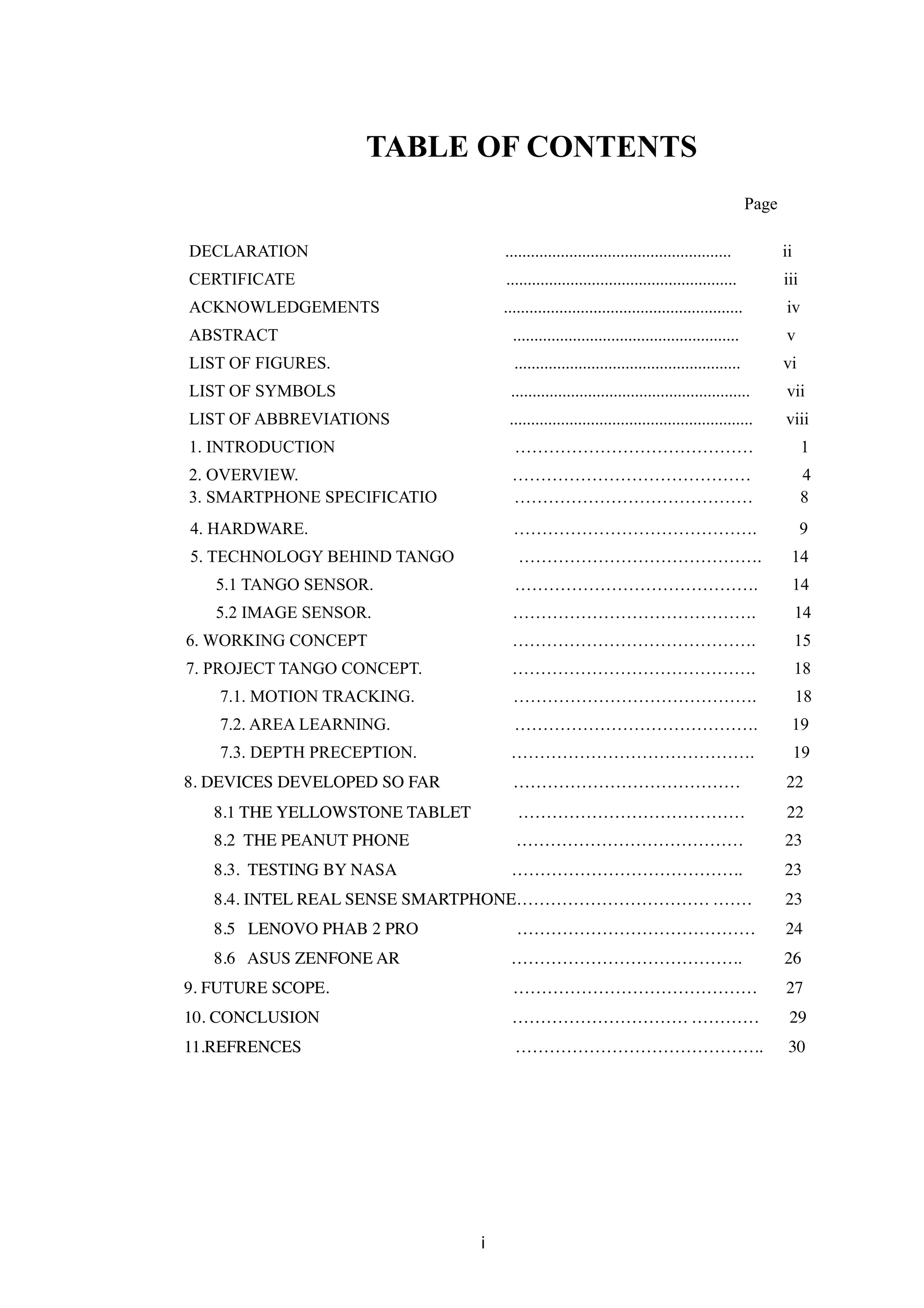 google tango technology Seminar report | PDF