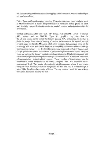 google tango technology Seminar report | PDF