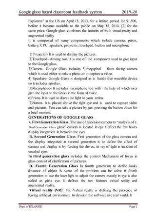 Google glass IEEE Seminar report | DOCX