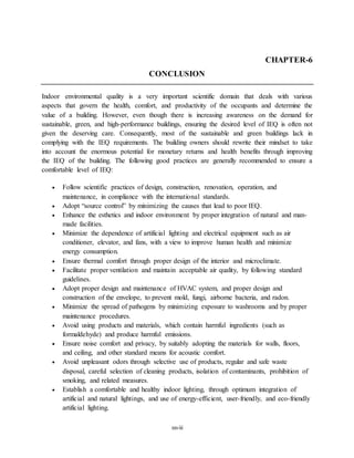 Seminar report on Indoor Environment quality | DOCX