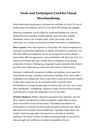 Impact of Visual Merchandising | DOCX