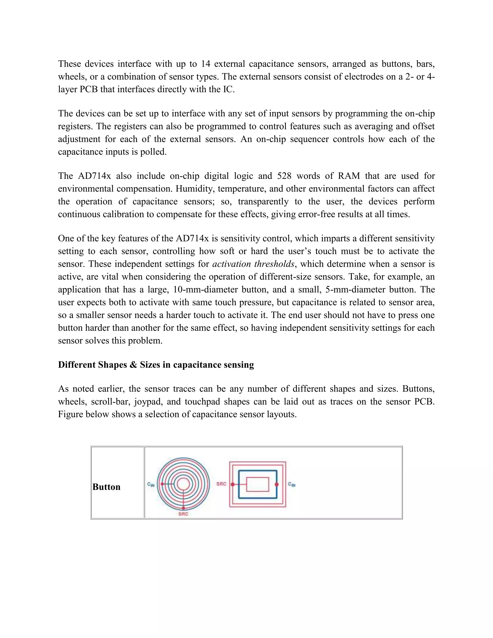 Seminar Report - Capacitive Sensors | DOCX