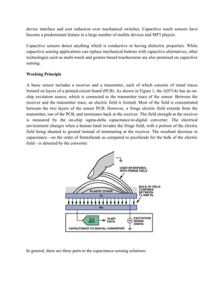 Seminar Report - Capacitive Sensors | DOCX
