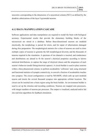 Report on Blue Brain Technology, Artificial Intelligence | PDF