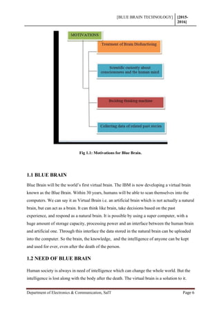 Report on Blue Brain Technology, Artificial Intelligence | PDF