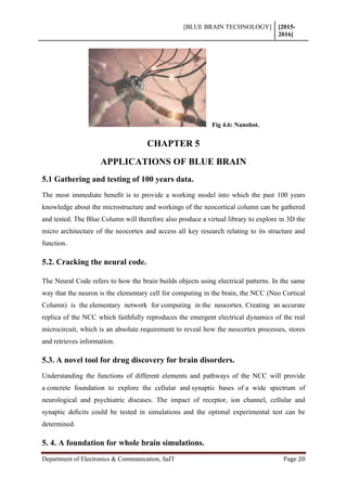 Report on Blue Brain Technology, Artificial Intelligence | PDF