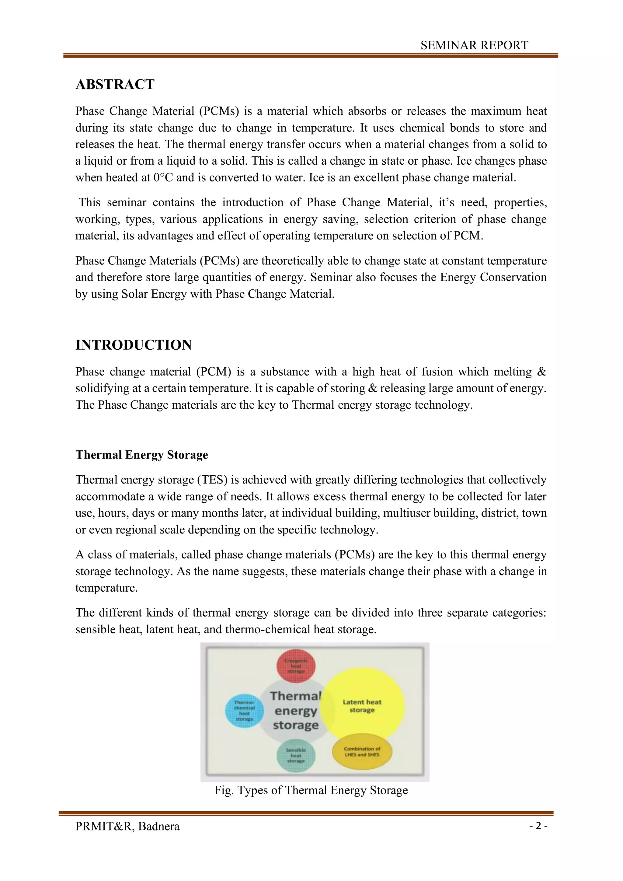 Seminar Report - Phase Change Material (PCM).pdf