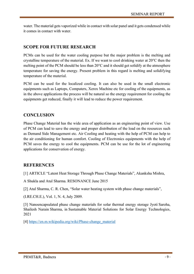Seminar Report - Phase Change Material (PCM).pdf