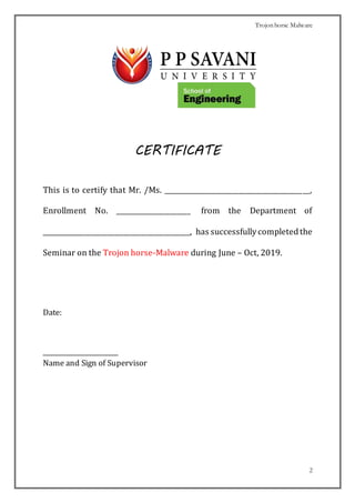 trojon horse Seminar report | DOCX