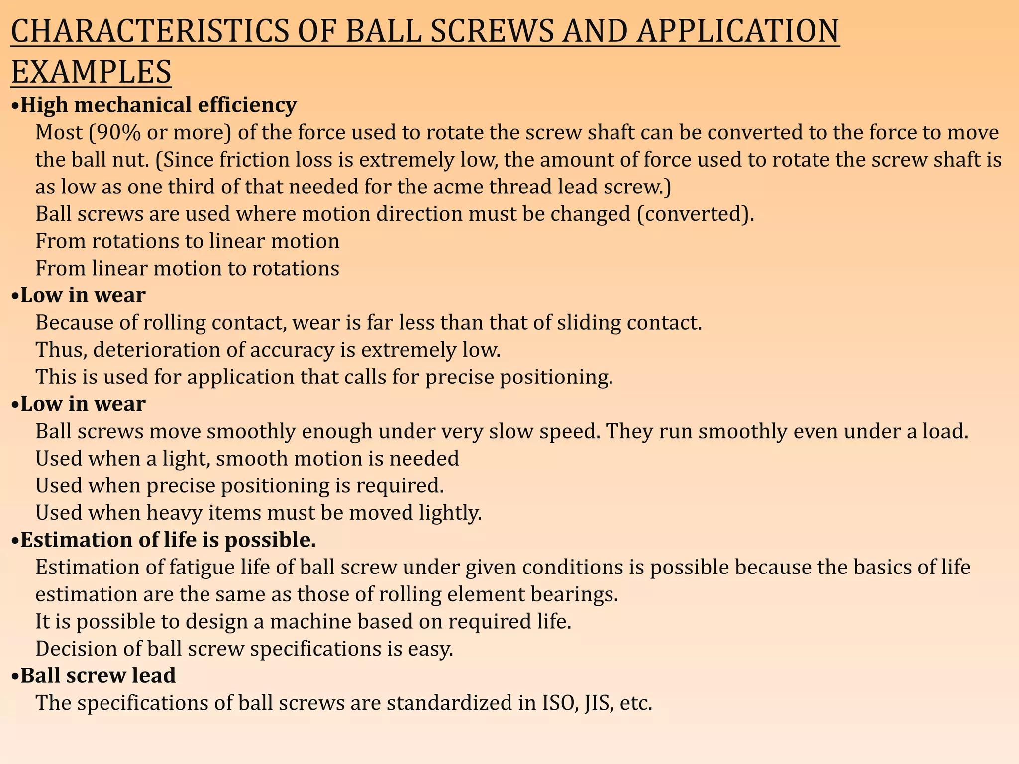 BALL SCREW TECHNOLOGY | PPTX