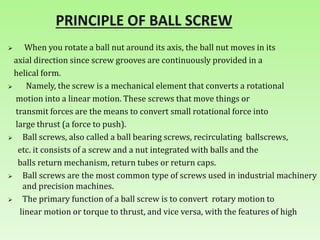 BALL SCREW TECHNOLOGY | PPTX