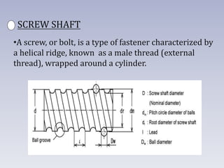 BALL SCREW TECHNOLOGY | PPTX