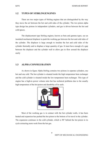 SOLAR STIRLING ENGINE seminar report | PDF