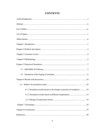 SIMULATION AND OPTIMIZATION OF MATERIAL FLOW FORGING DEFECTS IN AUTOMOBILE COMPONENT AND ...
