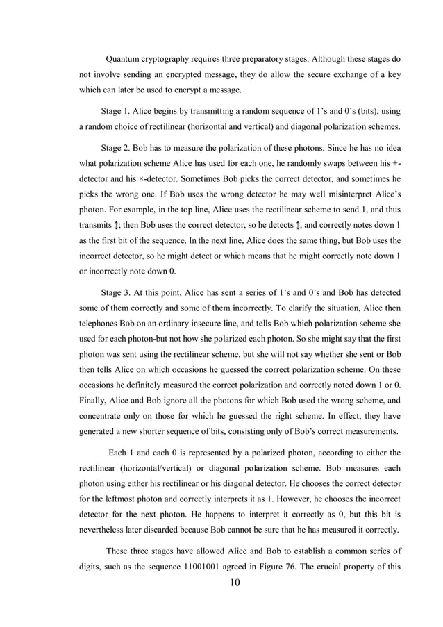 Quantum Cryptography - Seminar report | PDF | Physics | Science