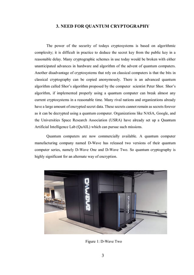 Quantum Cryptography - Seminar report | PDF | Physics | Science